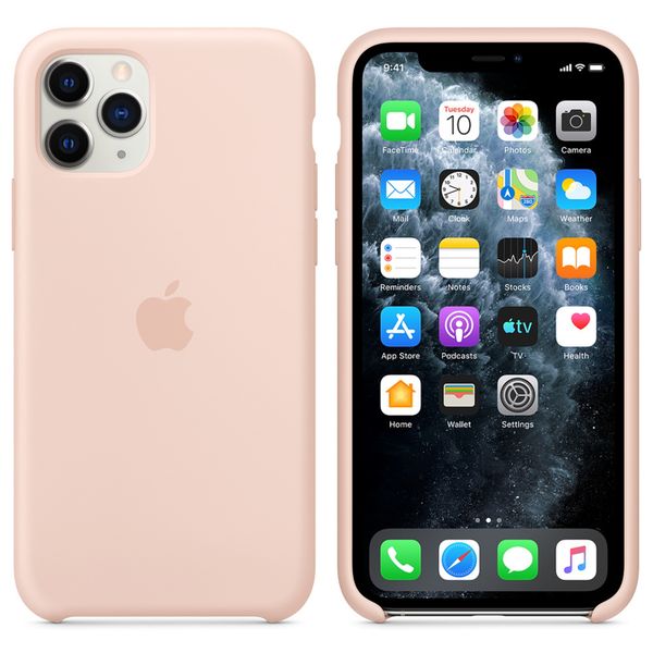 Apple Silikon Case Pink Sand fur das iPhone 11 Pro Handyhuellen